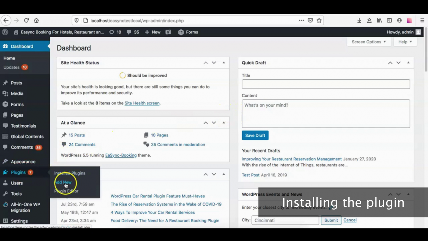 eaSYNC Booking Plugin: Installation Guide - eaSYNC Booking