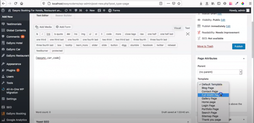 Car Reservation System WP Plugin Installation Guide - eaSYNC Booking