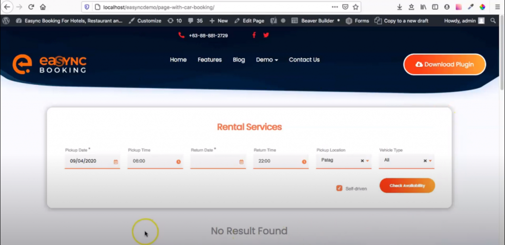 Car Reservation System WP Plugin Installation Guide - eaSYNC Booking